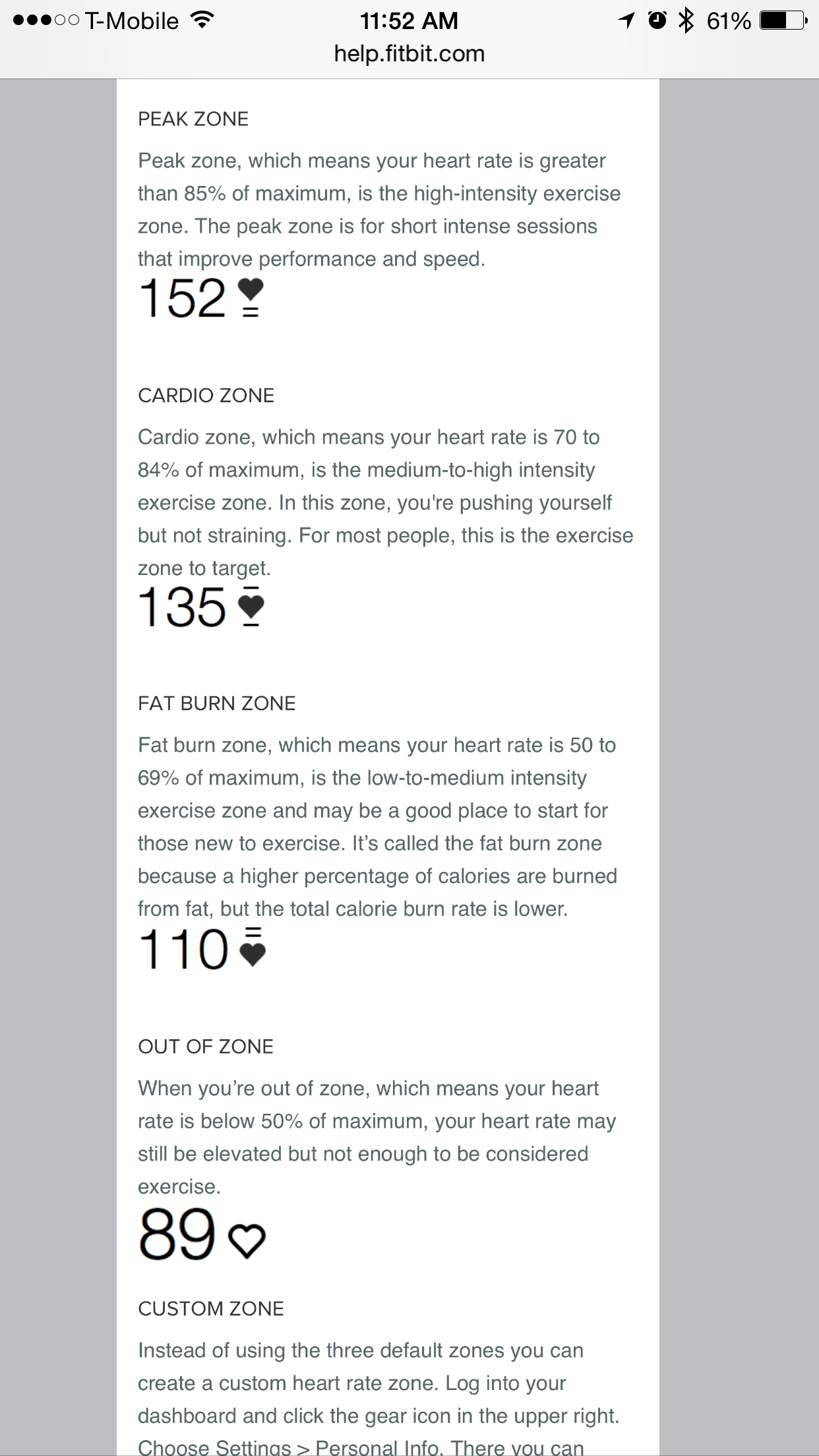 Fitbit Charge HR Activity Tracker Review – Heart Rate Zones Definitions ...